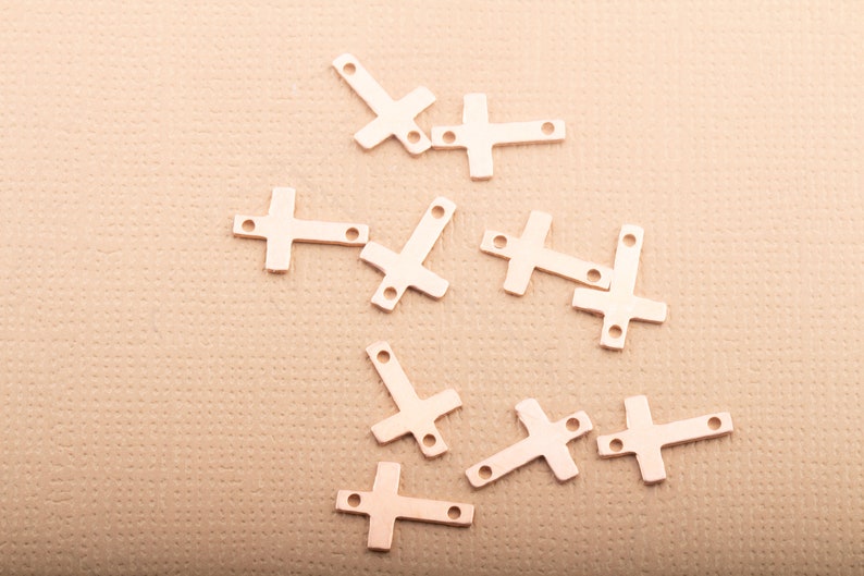 12mm X 8mm Tiny Cross Link Connector in Silver, Gold Filled, Rose Gold ...