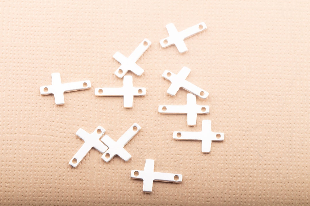 12mm X 8mm Tiny Cross Link Connector in Silver, Gold Filled, Rose Gold ...