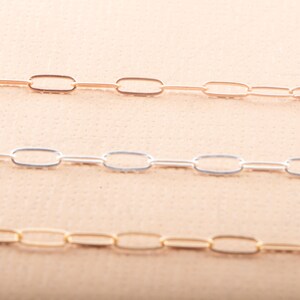 4mm X 2mm Elongated Paperclip Rectangle Chain by Foot, Permanent ...