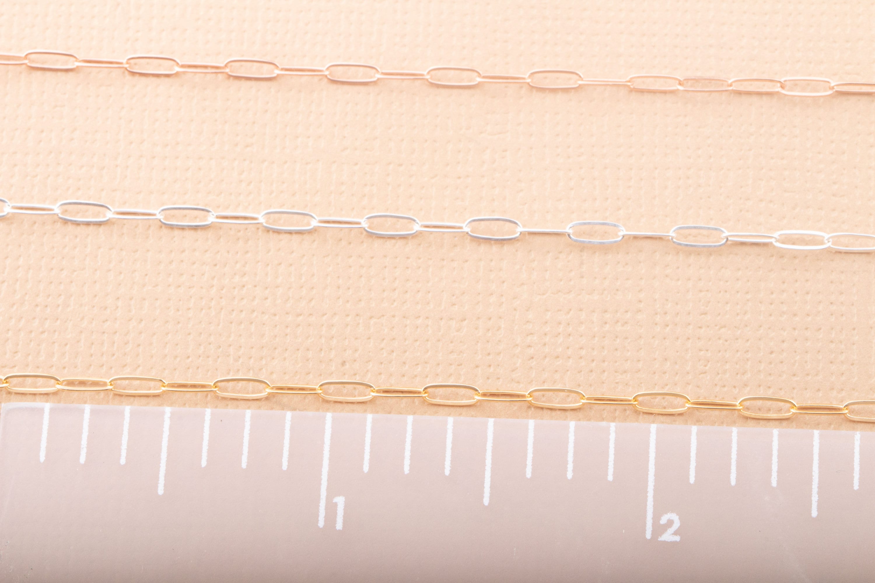 4mm X 2mm Elongated Paperclip Rectangle Chain by Foot, Permanent ...