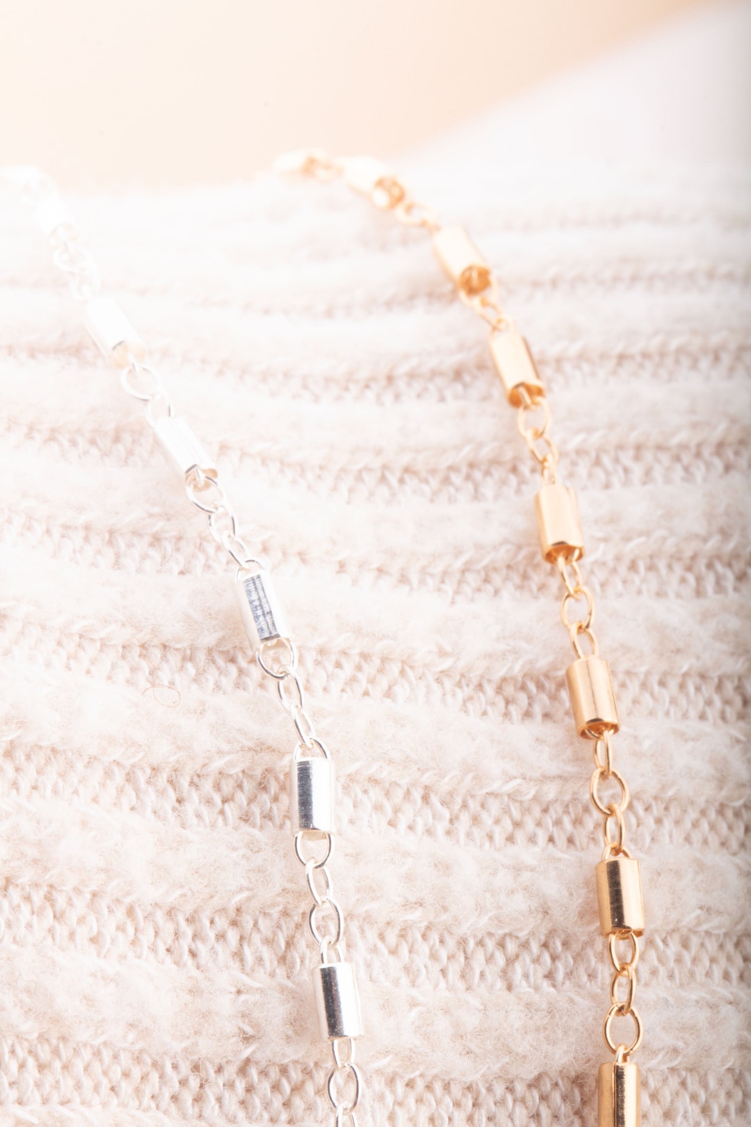 2mm X 1mm Cylinder Tube and Link Chain by Foot, Permanent Jewelry ...