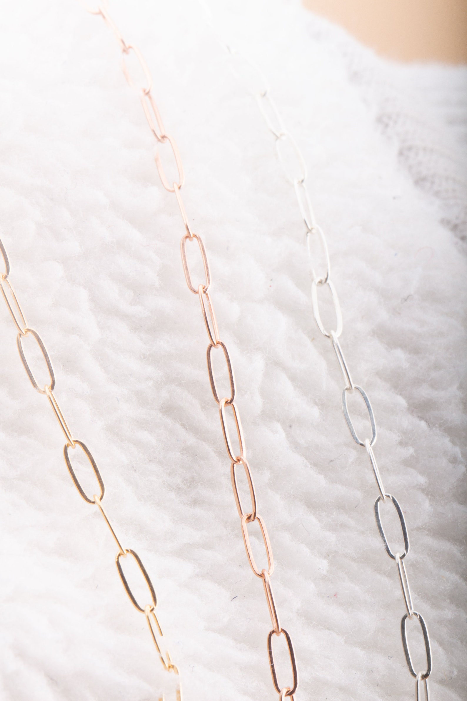 4mm X 2mm Elongated Paperclip Rectangle Chain by Foot, Permanent ...