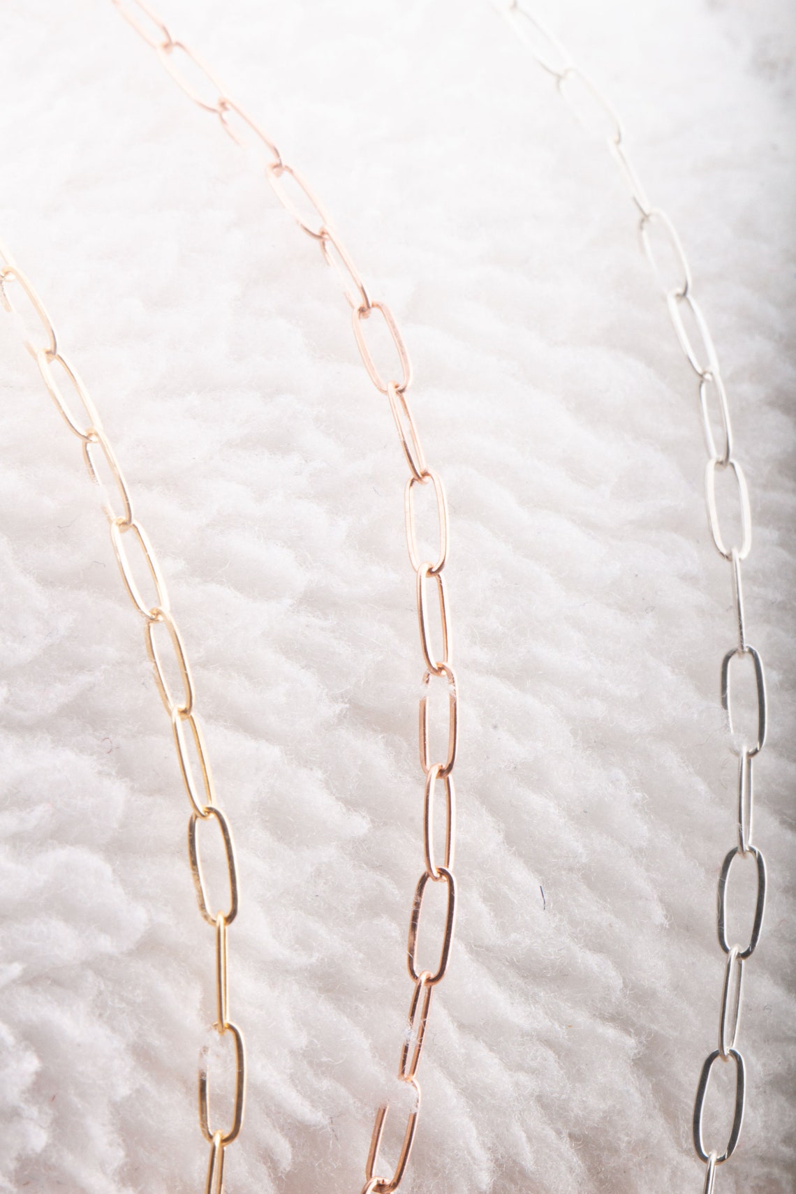 4mm X 2mm Elongated Paperclip Rectangle Chain by Foot, Permanent ...