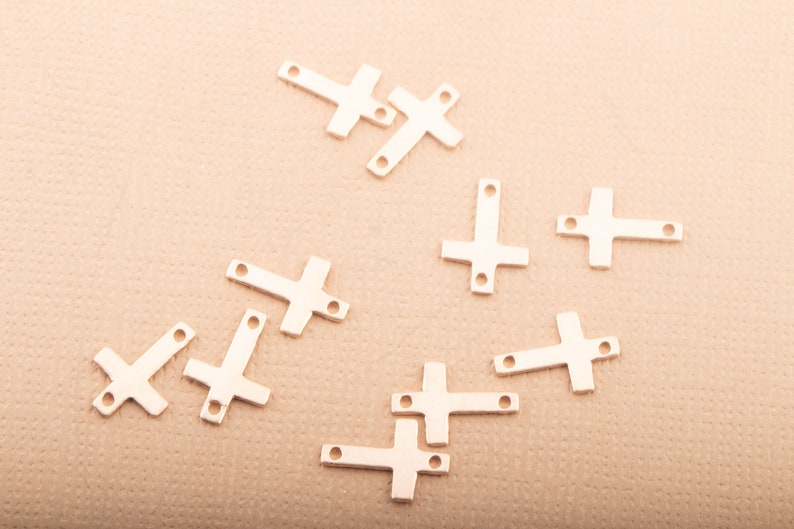 12mm X 8mm Tiny Cross Link Connector in Silver, Gold Filled, Rose Gold ...