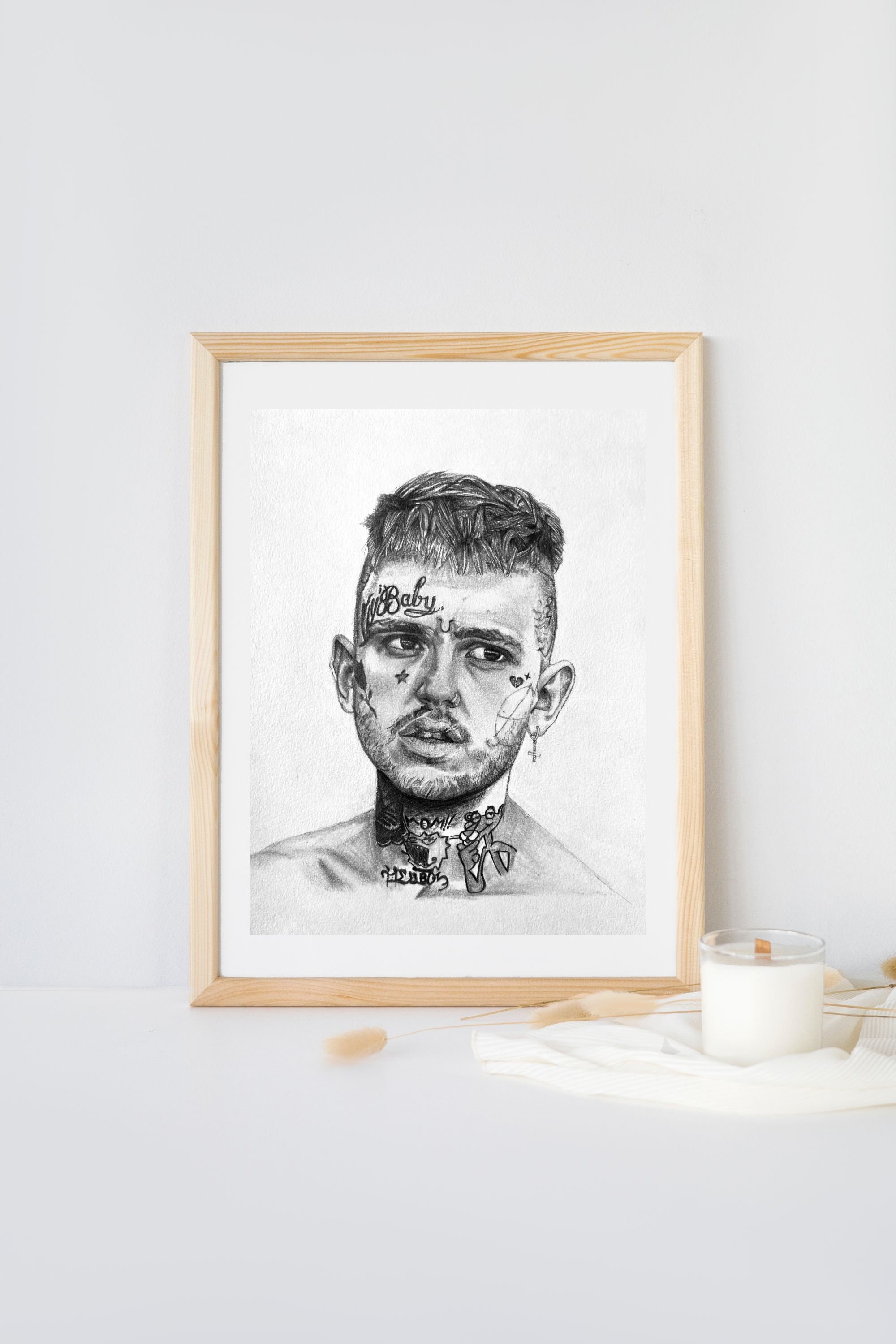 Lil Peep Drawing, Fan Art, Art Print, Sketchbook Print - Etsy