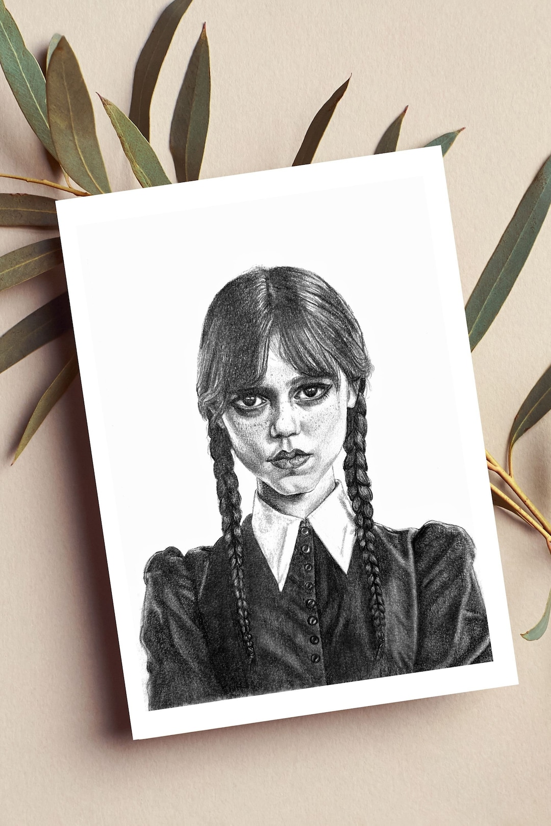 Wednesday Sketch, Wednesday Drawing, Pencil Drawing, Art Print, Wall ...