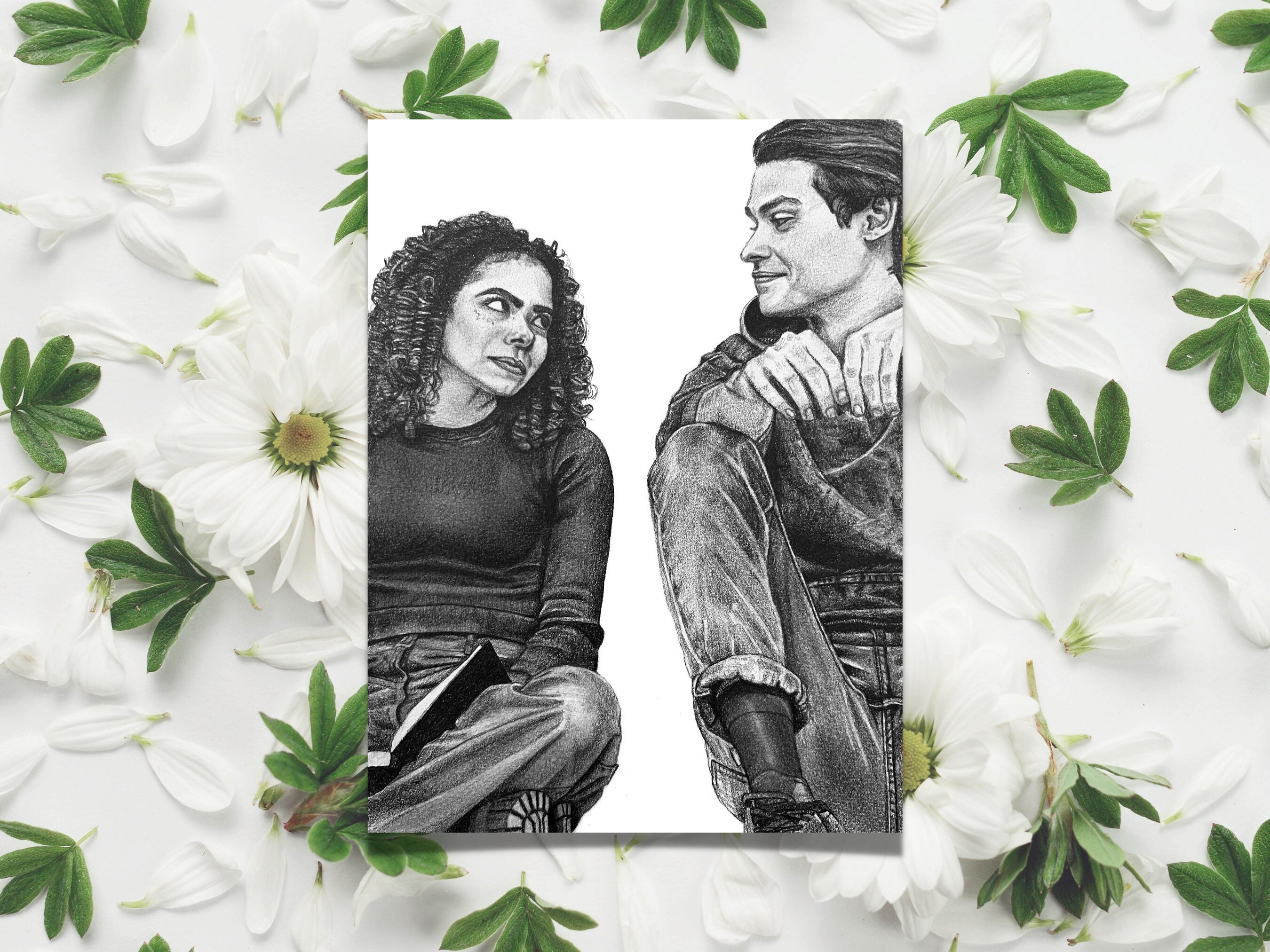 Ginny and Marcus Art Print, Ginny and Marcus Drawing, Sketchbook Print ...