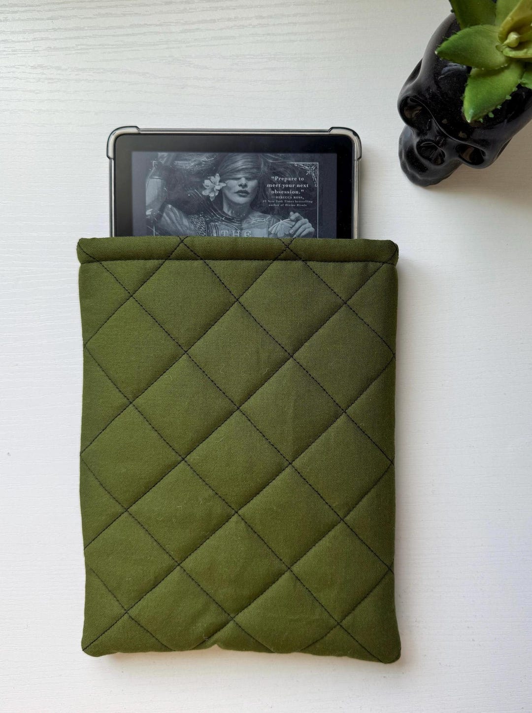The Melancholy Moss E-reader Sleeve: Handmade Quilted Kindle Cover ...