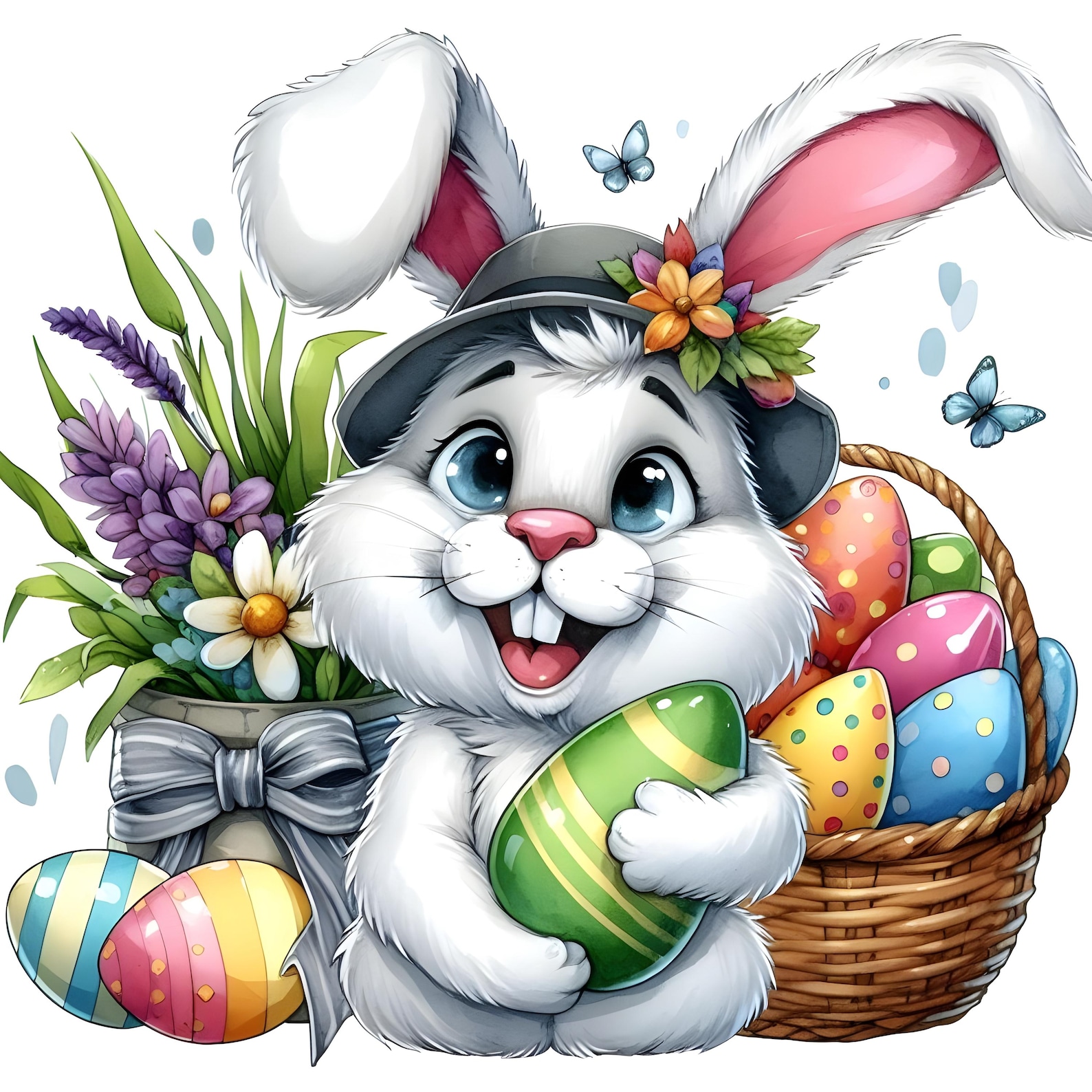 Happy Easter Bunny Etsy