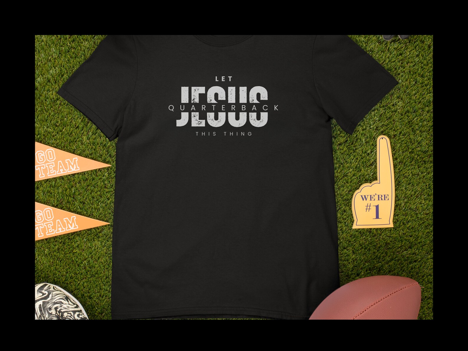 Christian Distressed Football Graphic Shirt Typography Print - Etsy