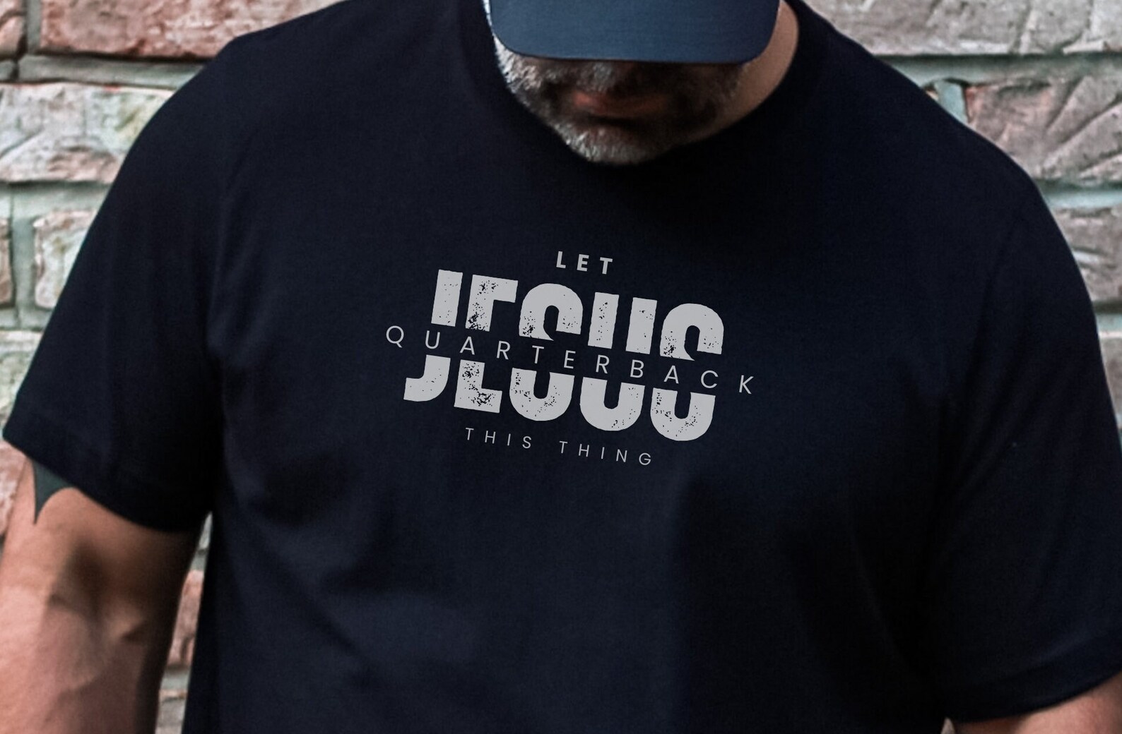 Christian Distressed Football Graphic Shirt Typography Print - Etsy