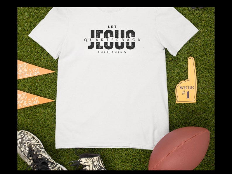 Christian Distressed Football Graphic Shirt Typography Print - Etsy