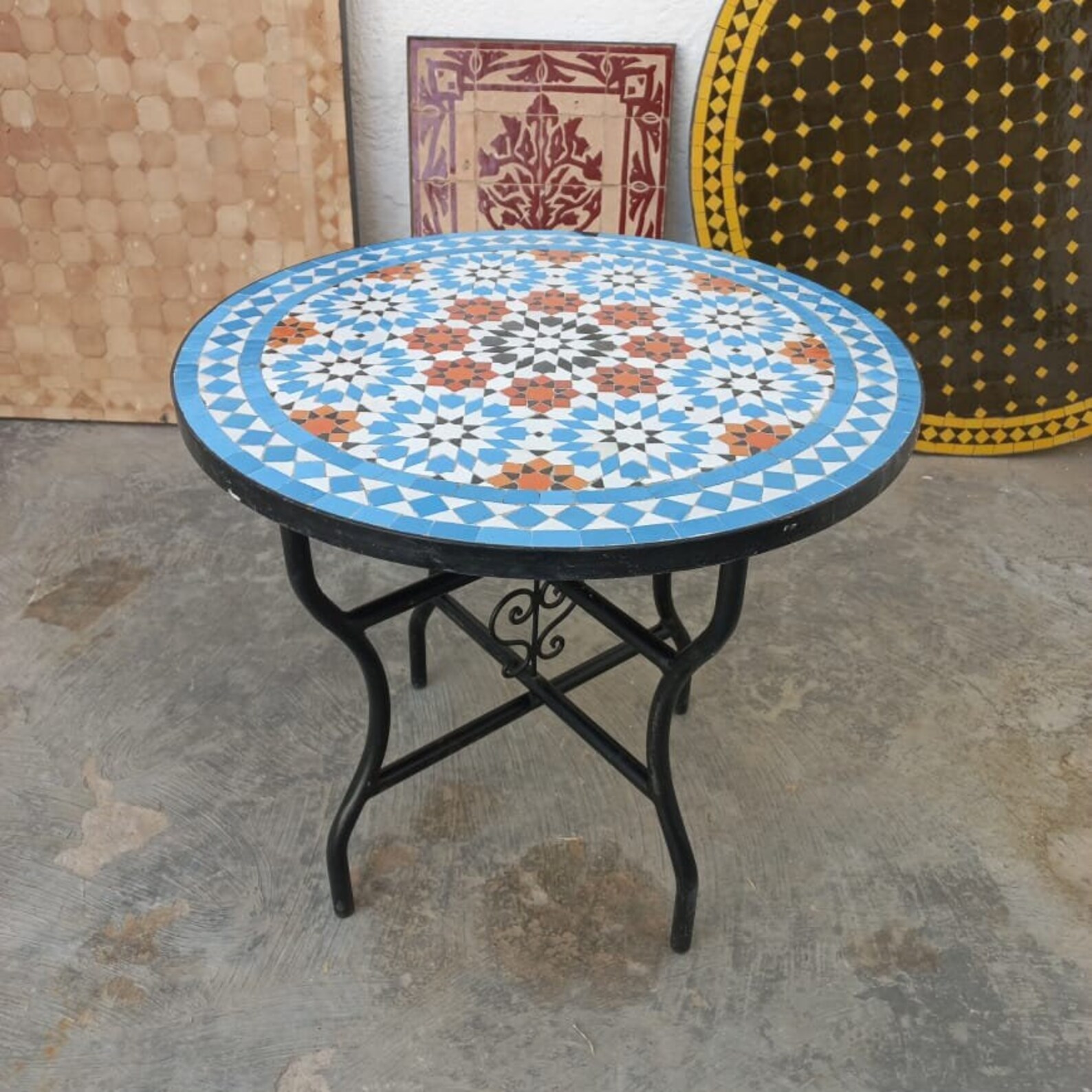 Mosaic Art Table / Mosaic Tile Table / Mosaic Garden Table / - Etsy