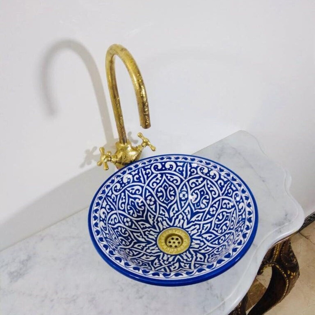Hand Painted Wash Basin Ceramic Sink Ceramic Sink Bowl - Etsy