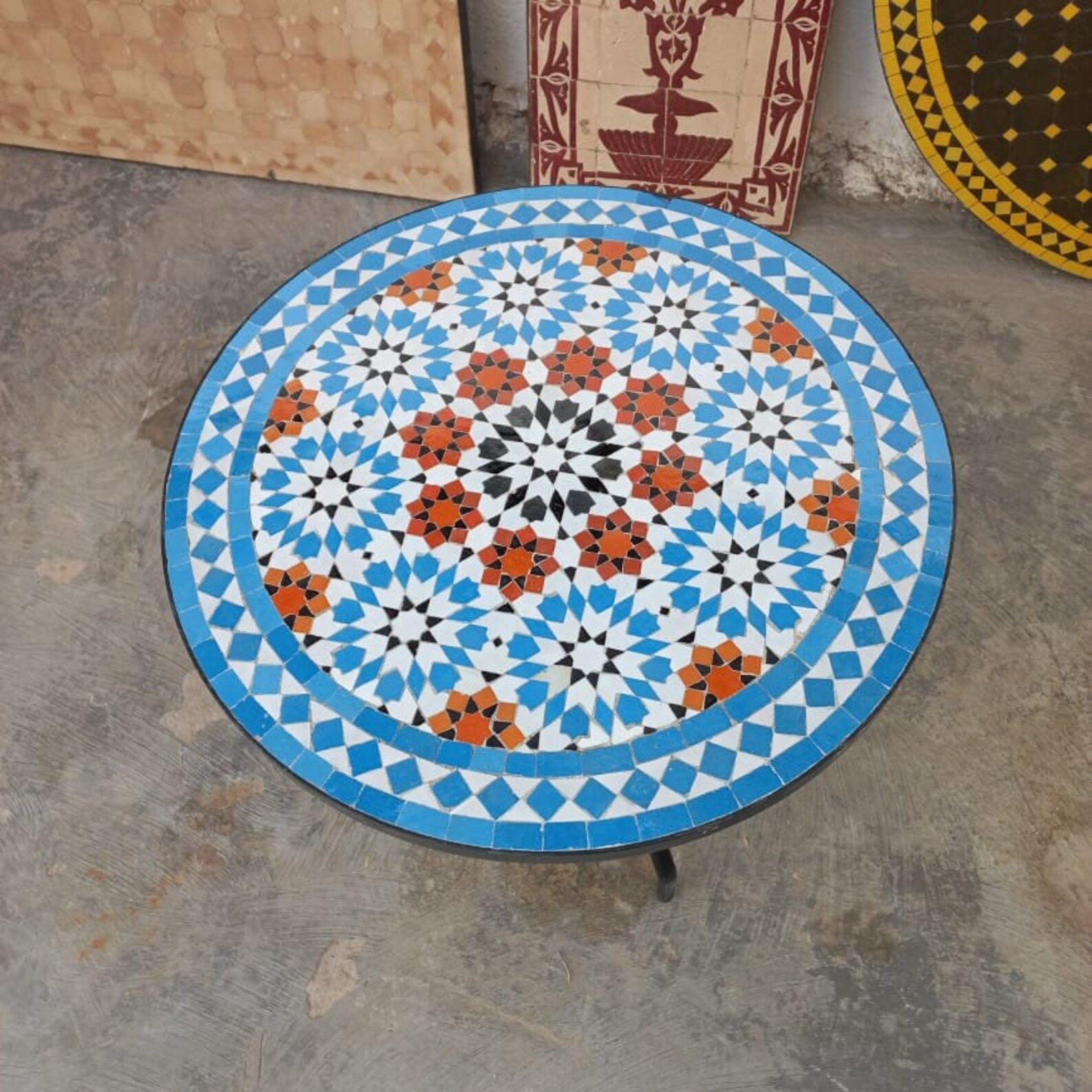 Mosaic Art Table / Mosaic Tile Table / Mosaic Garden Table / - Etsy