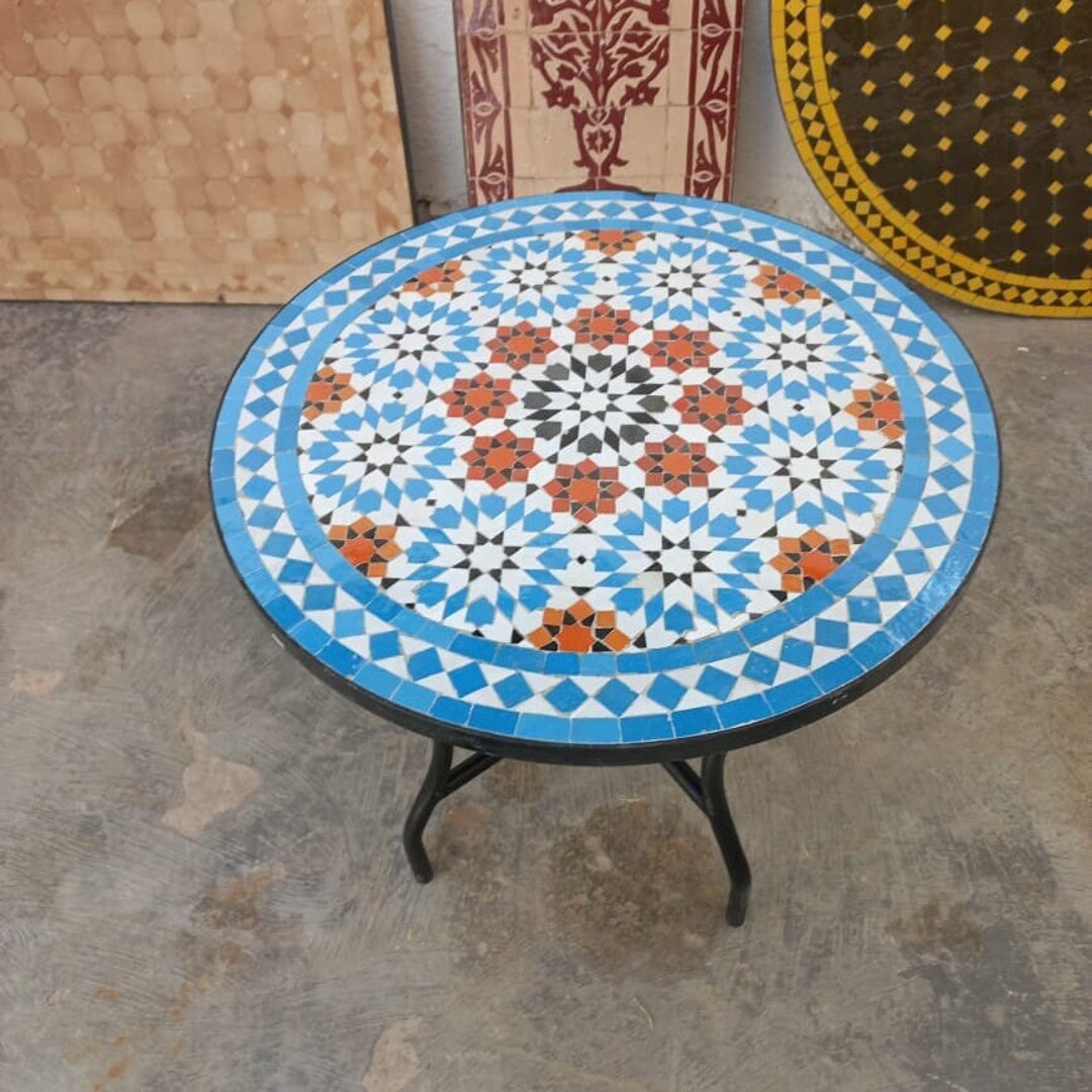 Mosaic Art Table / Mosaic Tile Table / Mosaic Garden Table / - Etsy