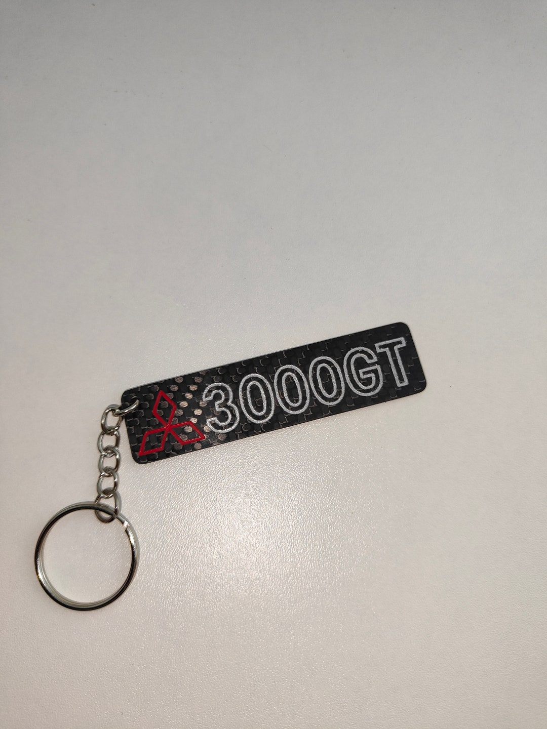 Mitsubishi 3000GT Logo Keyring. Real Carbon Fibre. Choose Your Colour ...