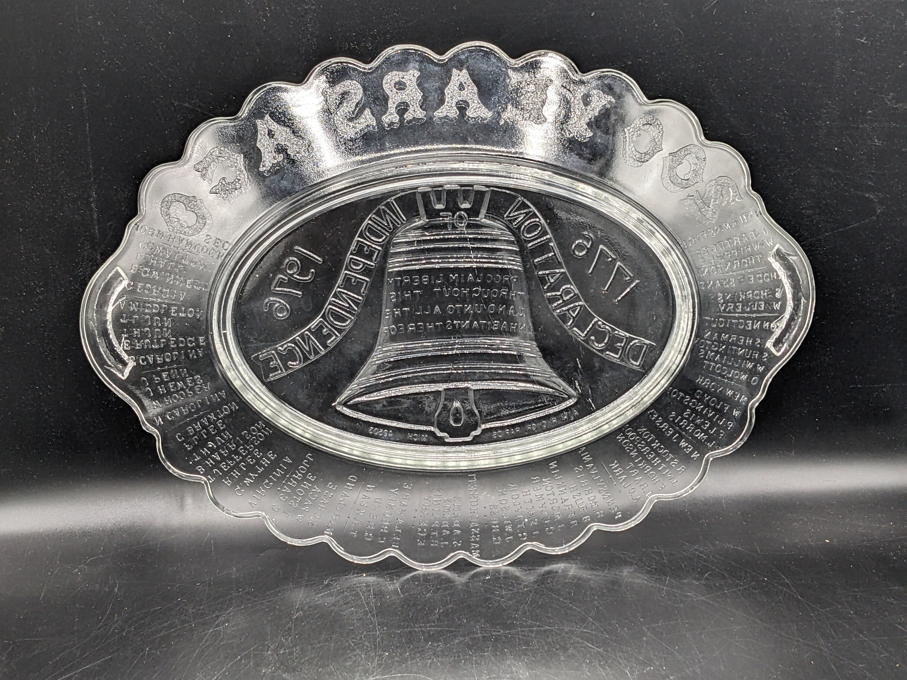 Vintage Glass Bicentennial Liberty Bell Declaration of - Etsy