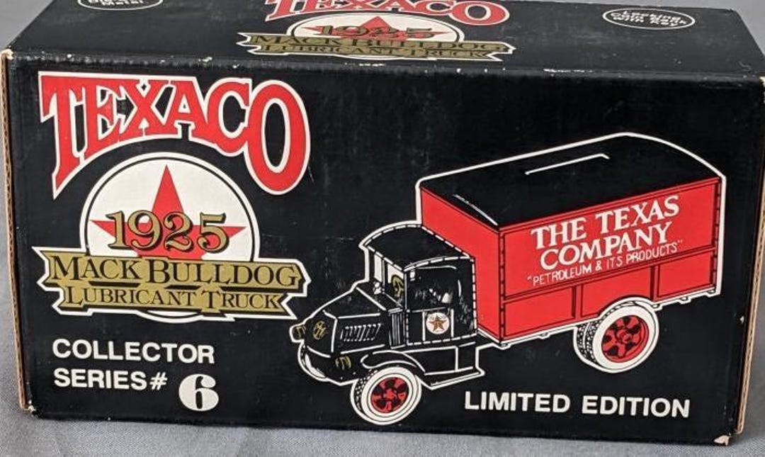 1989 ERTL Texaco 1925 Mack Bulldog Lubricant Truck Coin Bank Collector ...