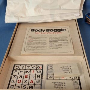 Body Boggle Board Game Parker Brothers 1984 NIB Stretch and Spell Words ...