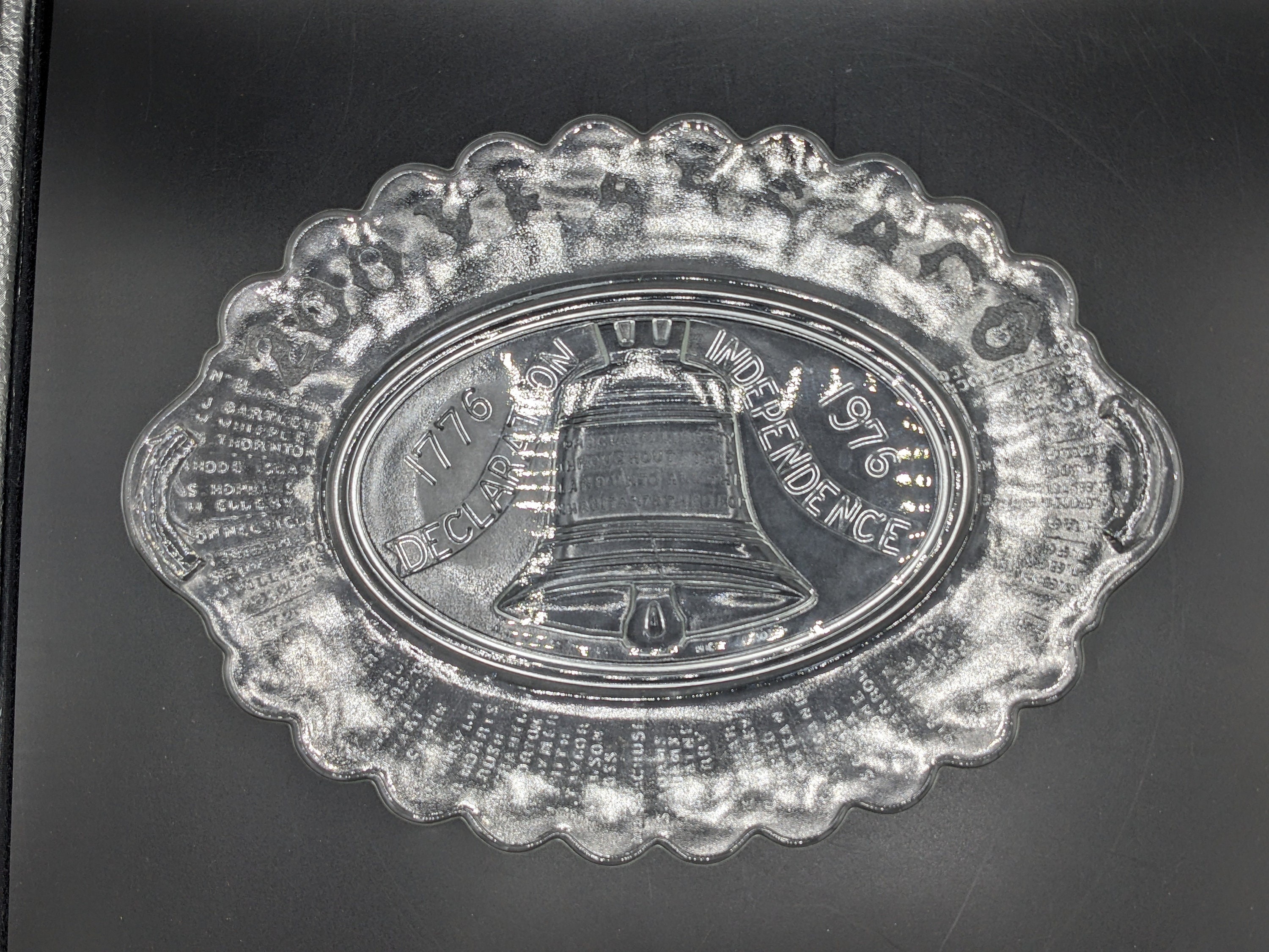 Vintage Glass Bicentennial Liberty Bell Declaration of - Etsy