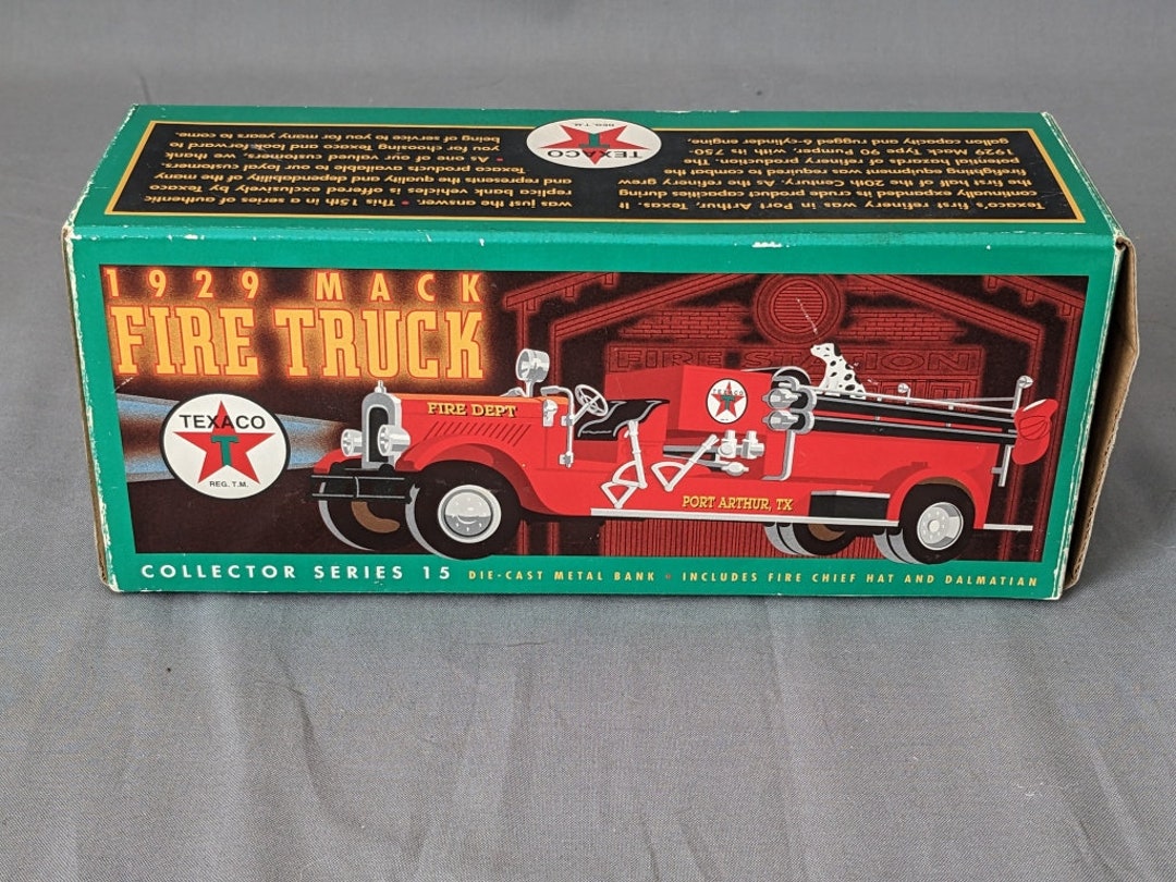 1998 Texaco 1929 Mack Fire Truck Die Cast Bank Collector Series 15 - Etsy