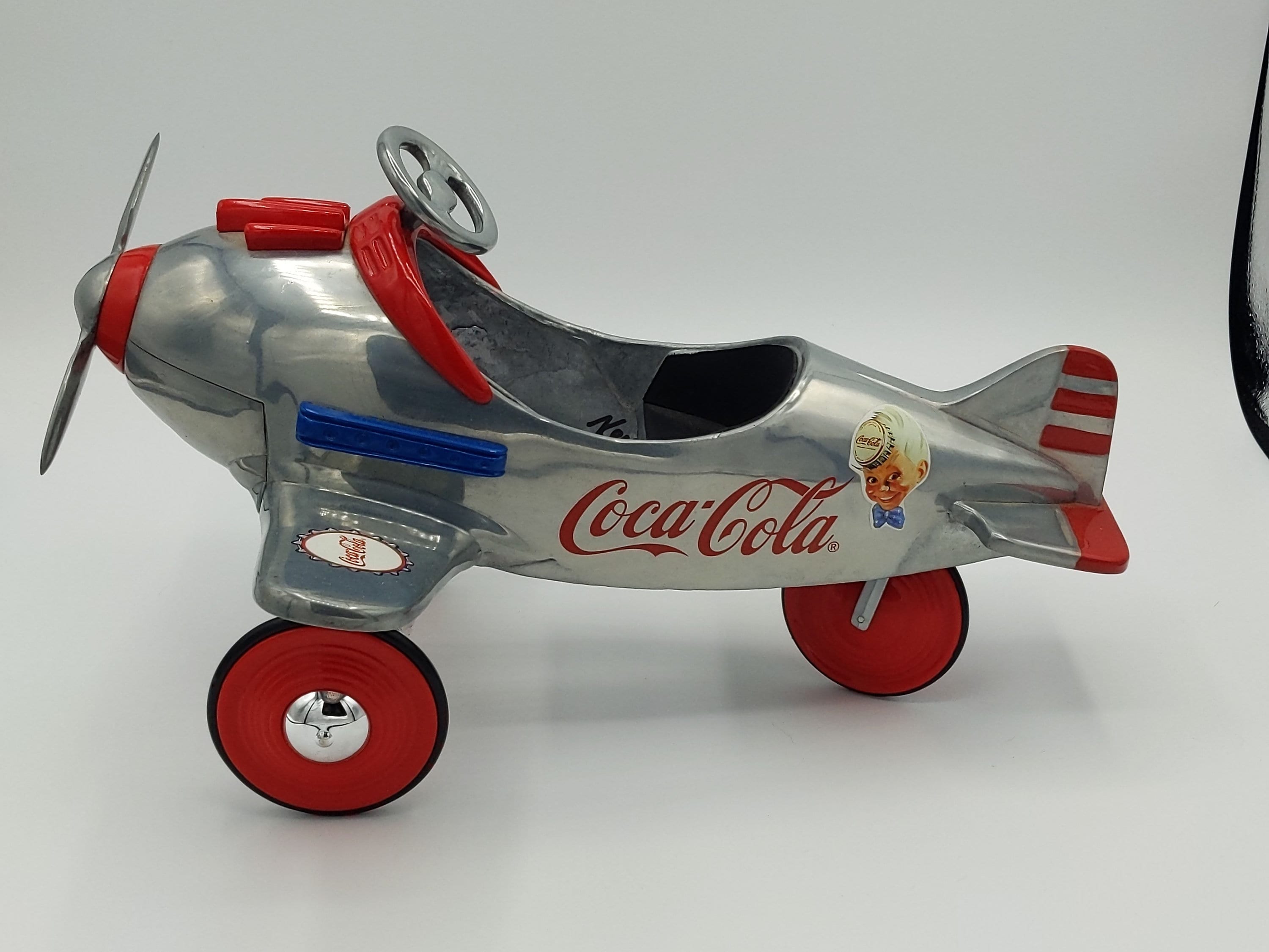 Coca Cola Pedal Plane Silver Edition 1:3 Scale Die Cast Metal Model ...