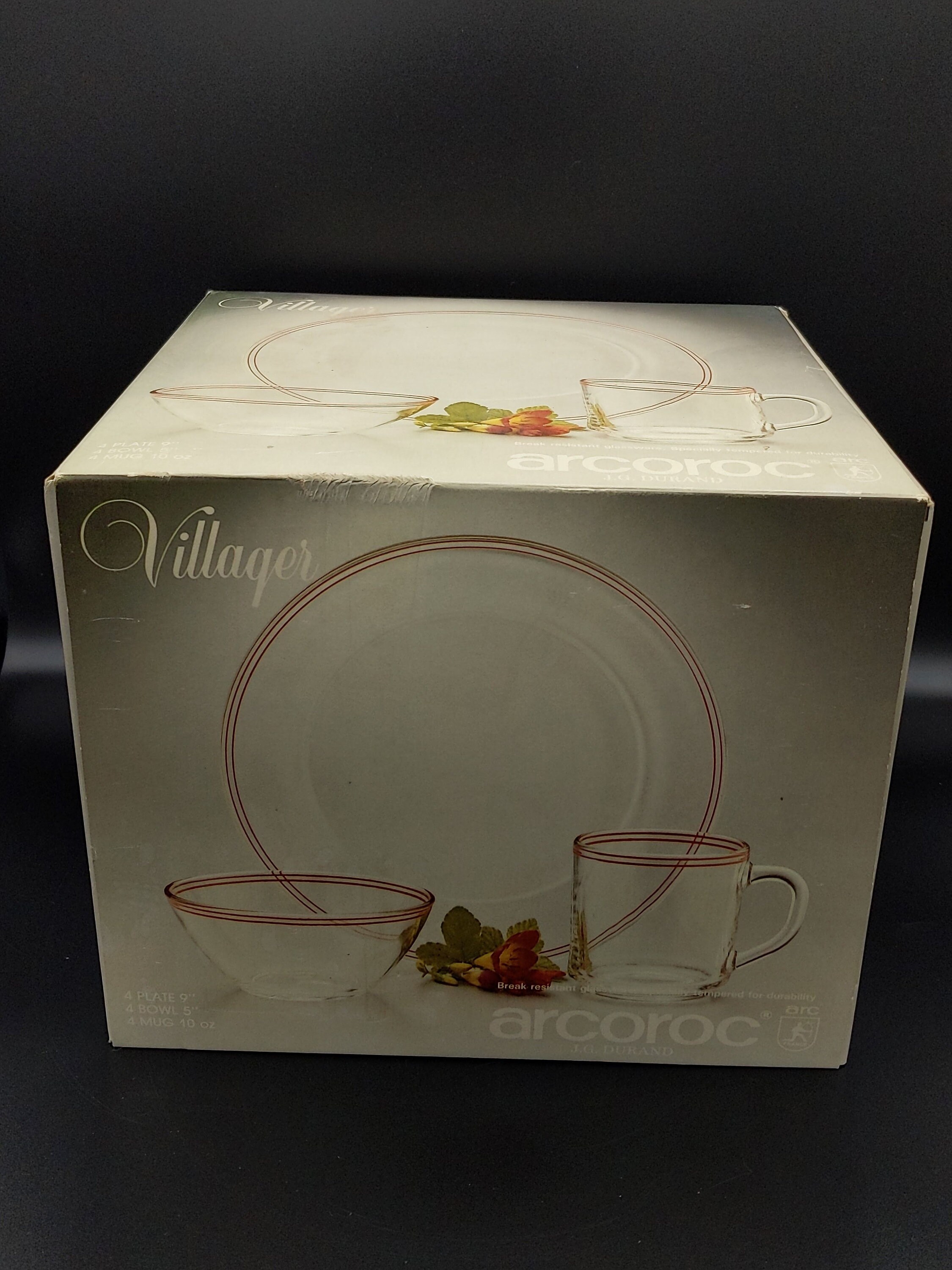 Vintage Arcoroc Villager Dinnerware Set New in Box - Etsy