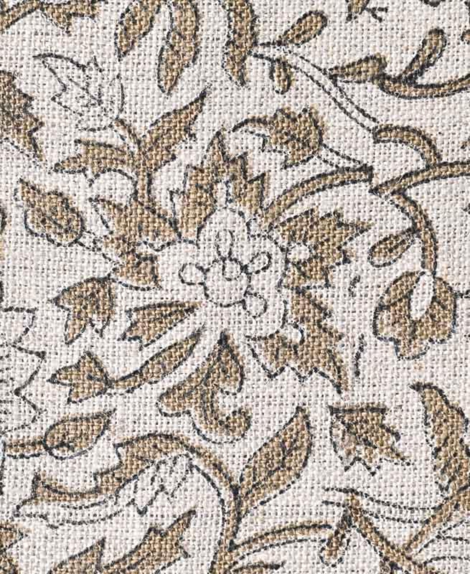 Devon Block Printed Linen Fabric - Etsy
