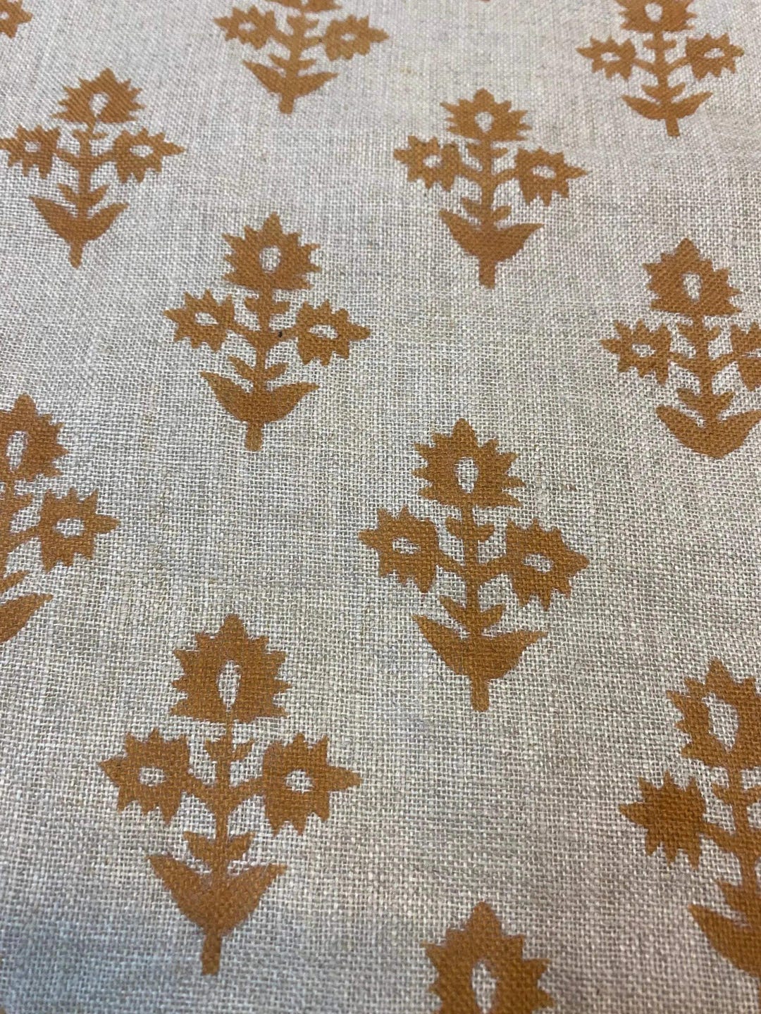 Gable Hand Block Printed Linen - Etsy