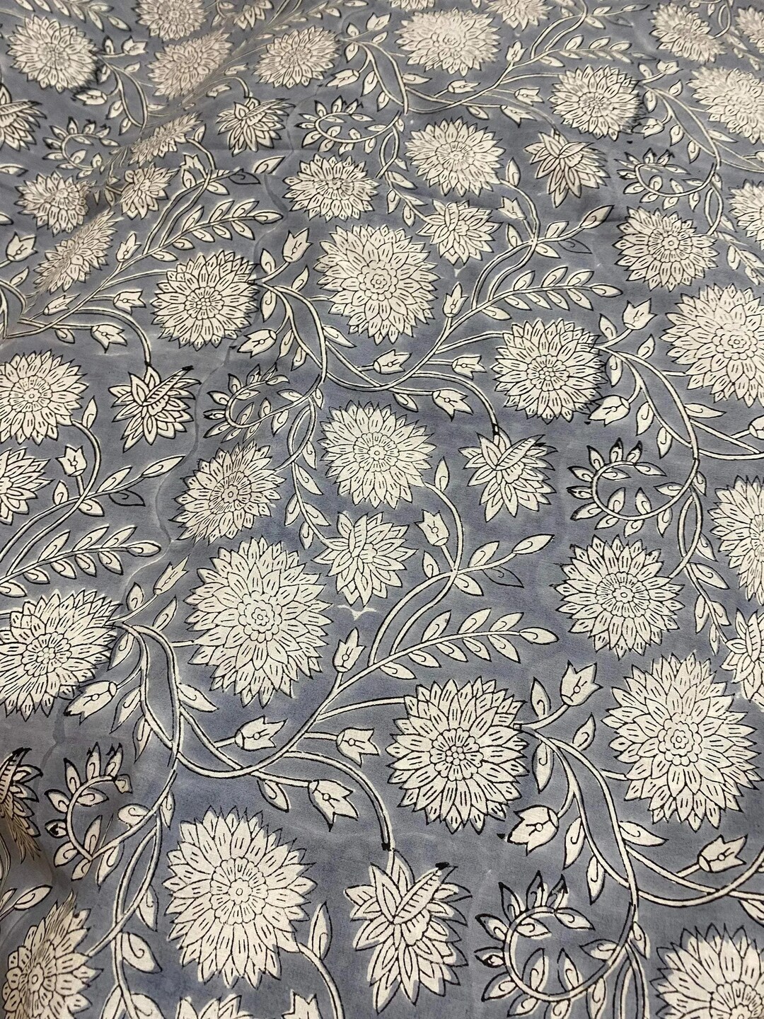 Howard Block Print Cotton Fabric by Yard - Etsy