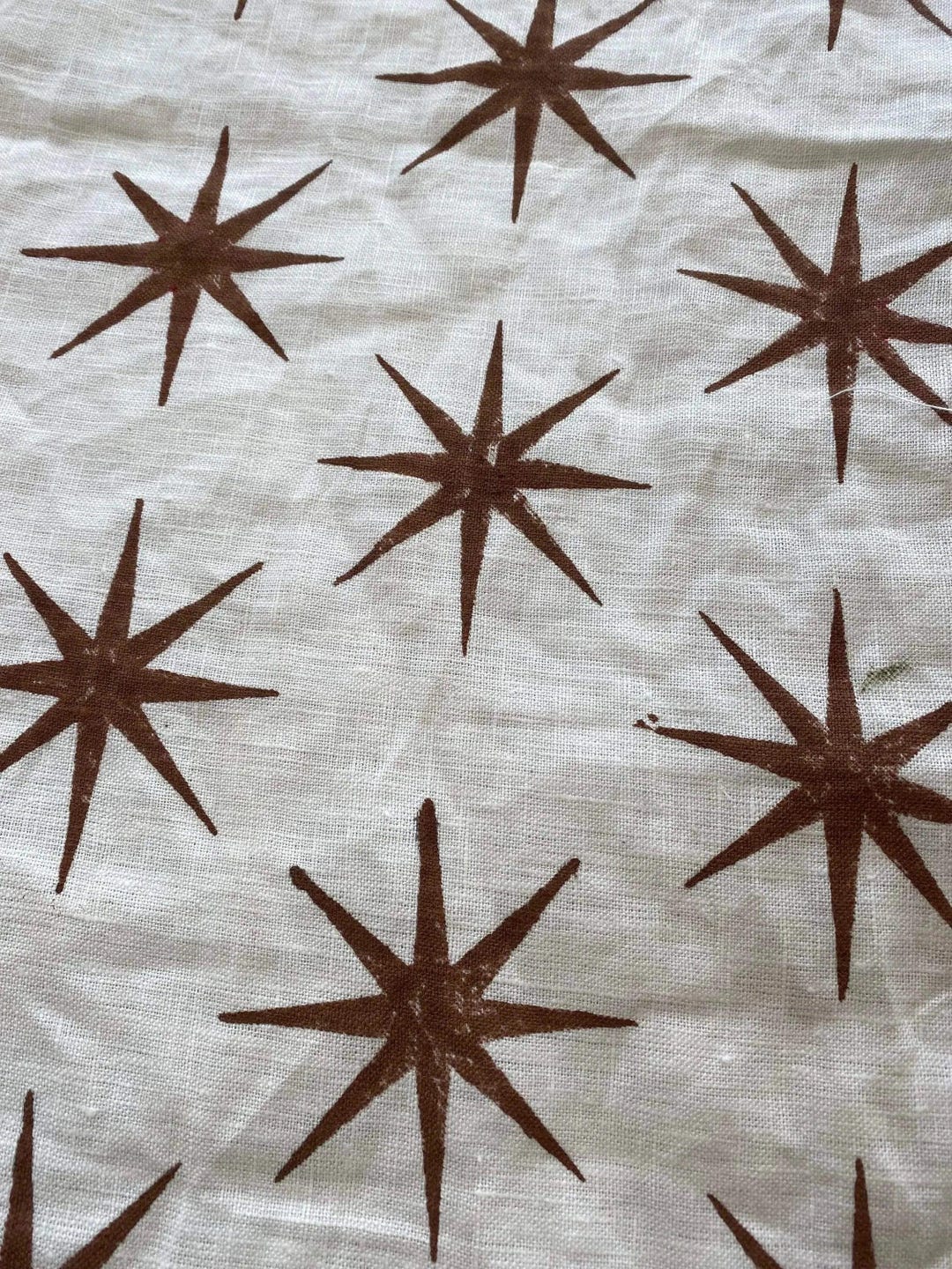 Lou Hand Block Printed Upholstery Linen - Etsy