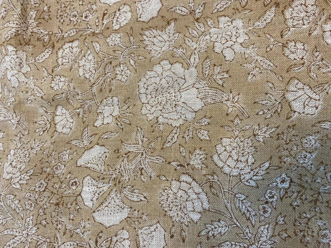 Julian - Unique 58" Hand Block Print Fabric for Cushions & Drapery - Etsy