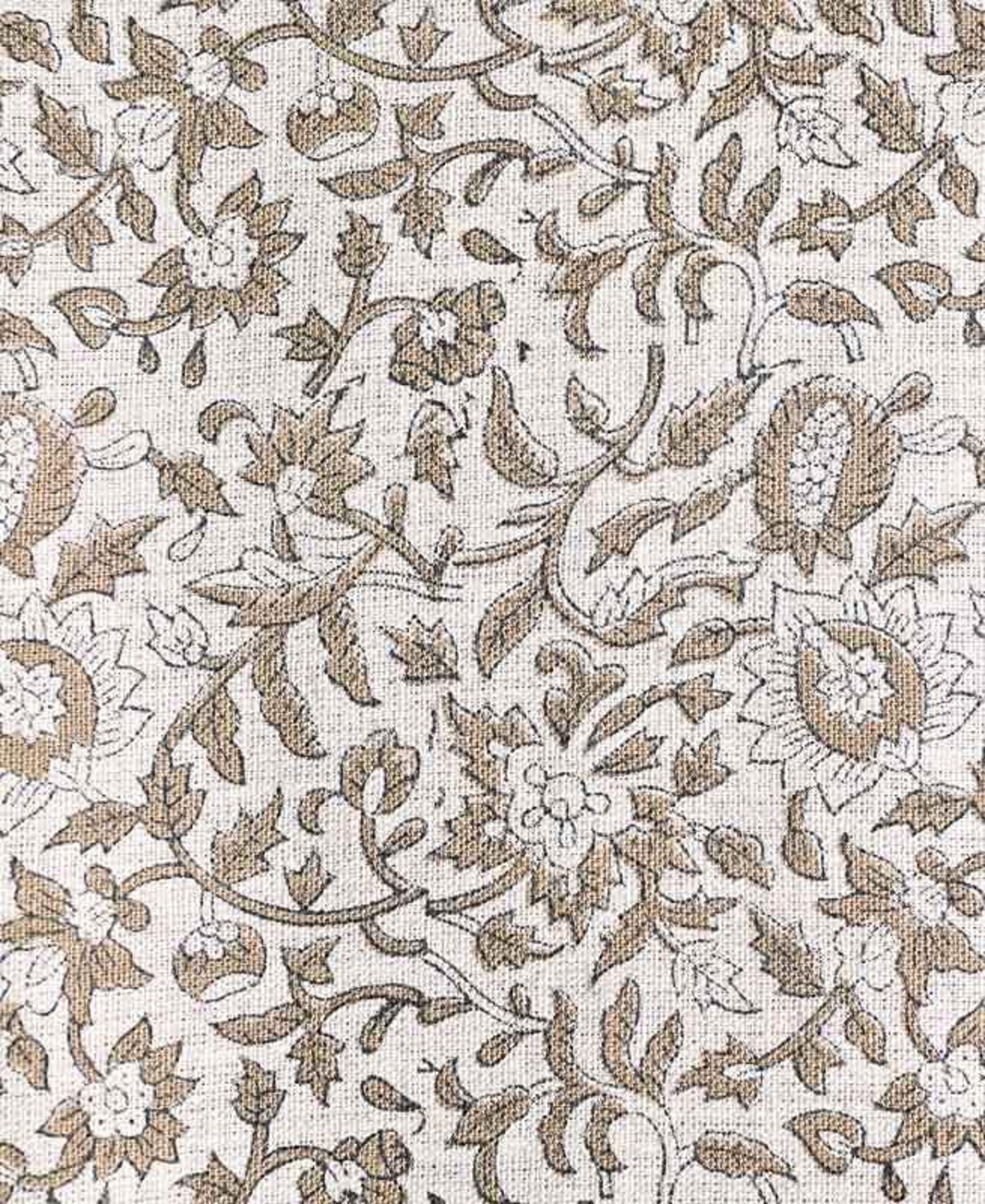 Devon Block Printed Linen Fabric - Etsy