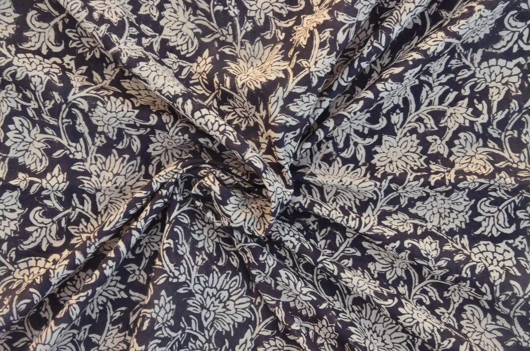 Jiya Cotton Block Print Fabric - Etsy