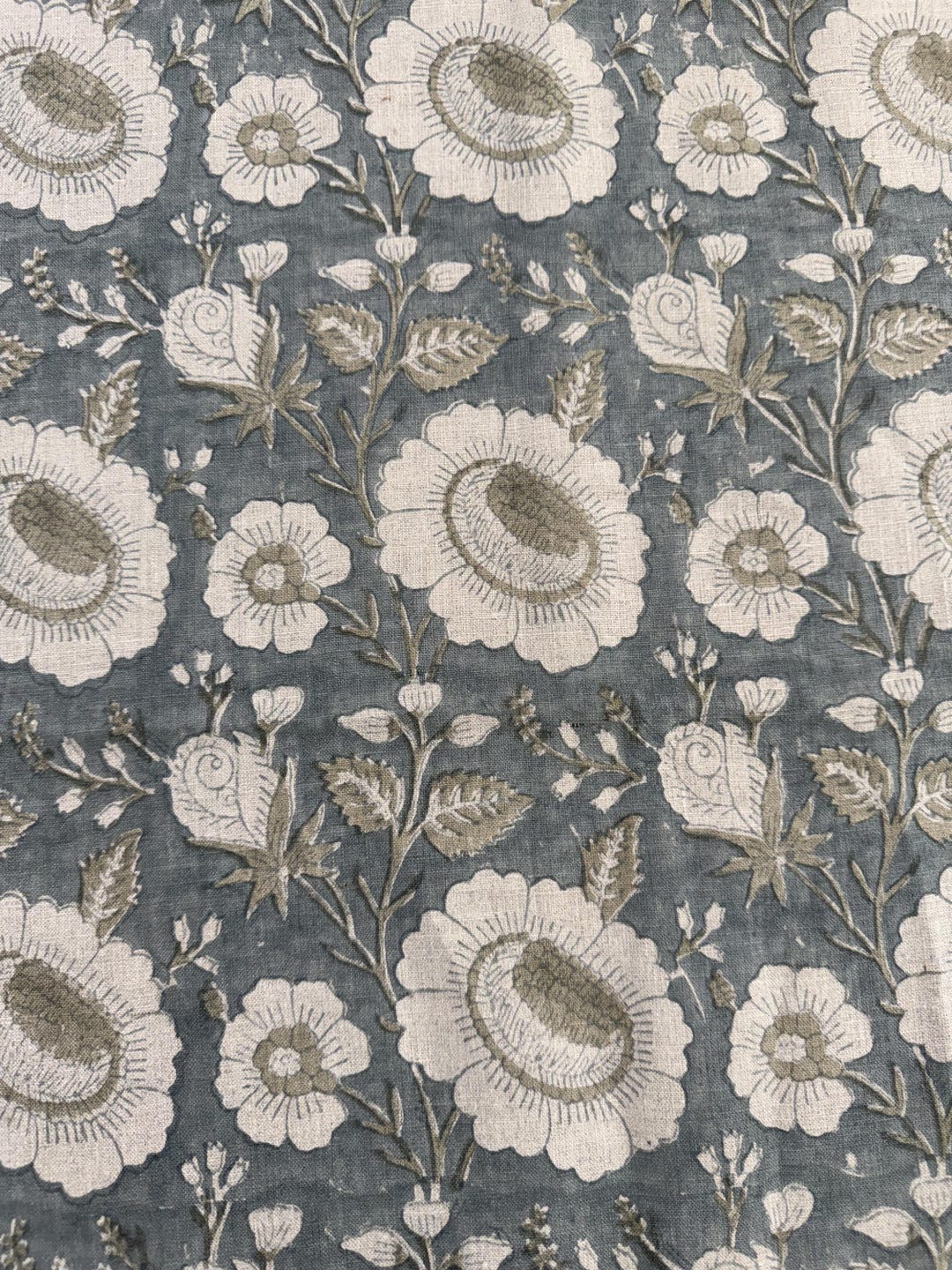 Romy Printed Linen Fabric - Etsy