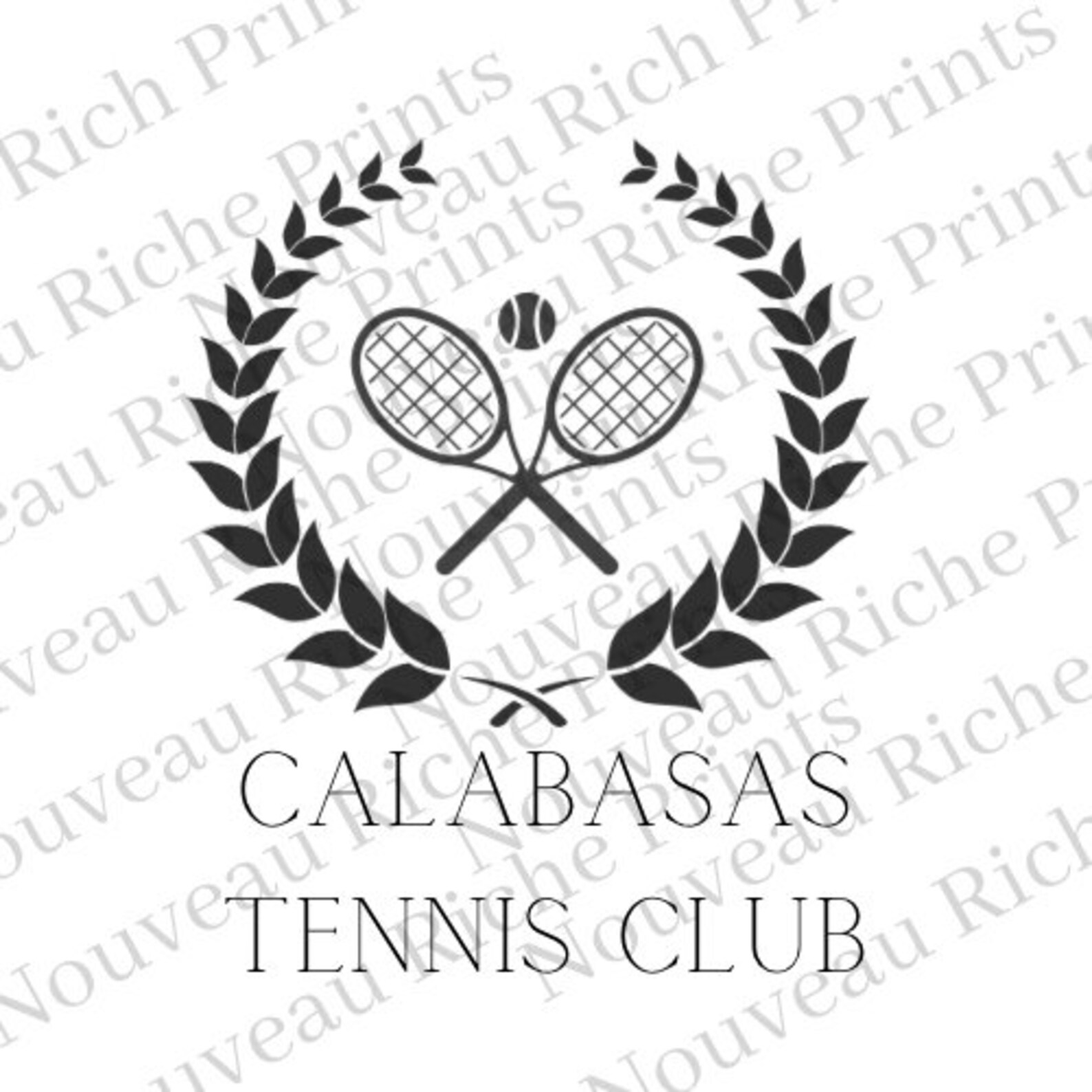 SVG File Calabasas Tennis Club - T-shirt Design - SVG File for Cricut ...