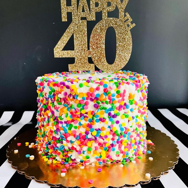 40th Cake Topper - Etsy