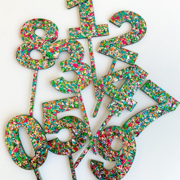 Confetti Numbers - Etsy