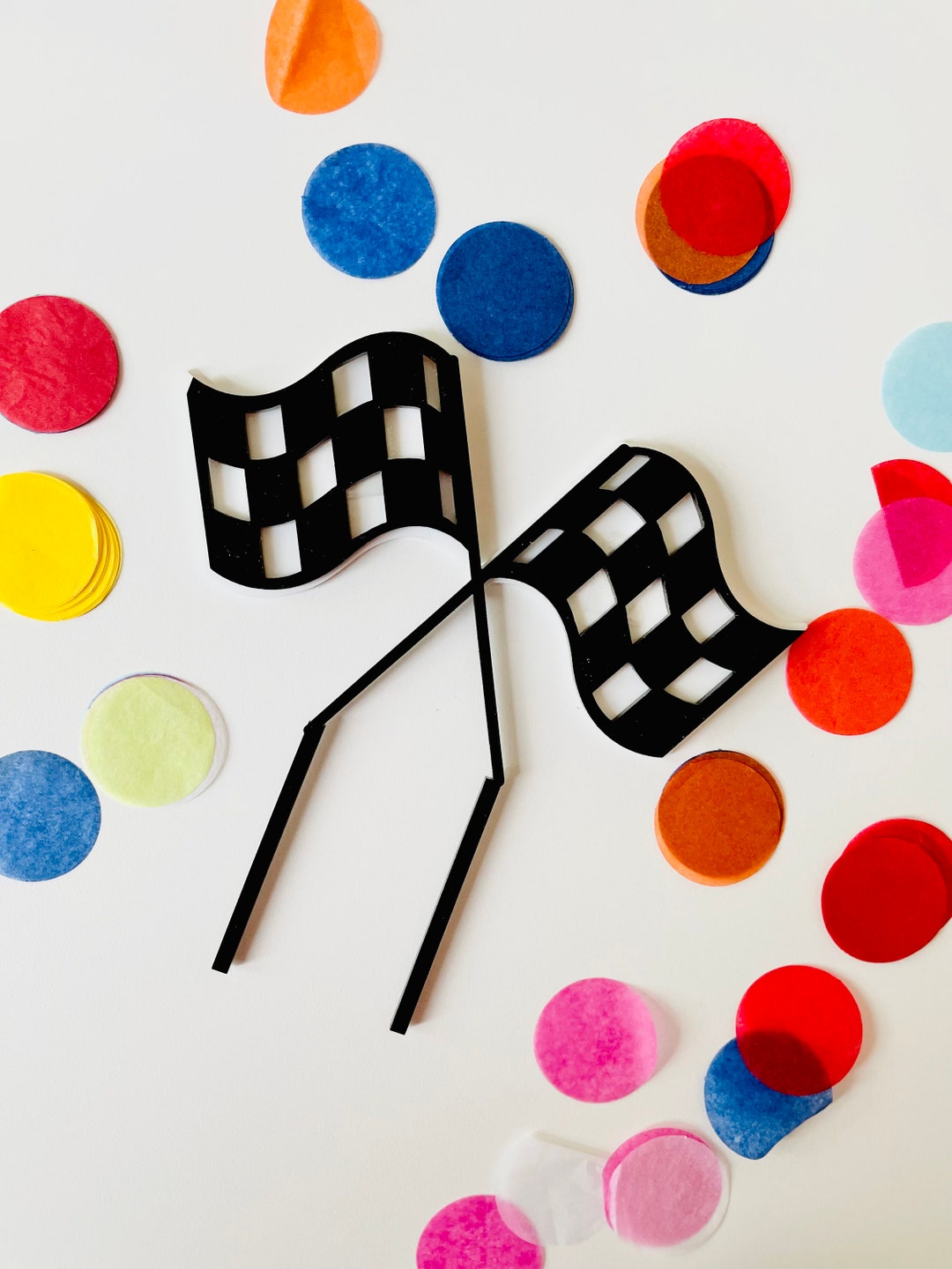 Acrylic Race Car Fl Cake Topper - Etsy