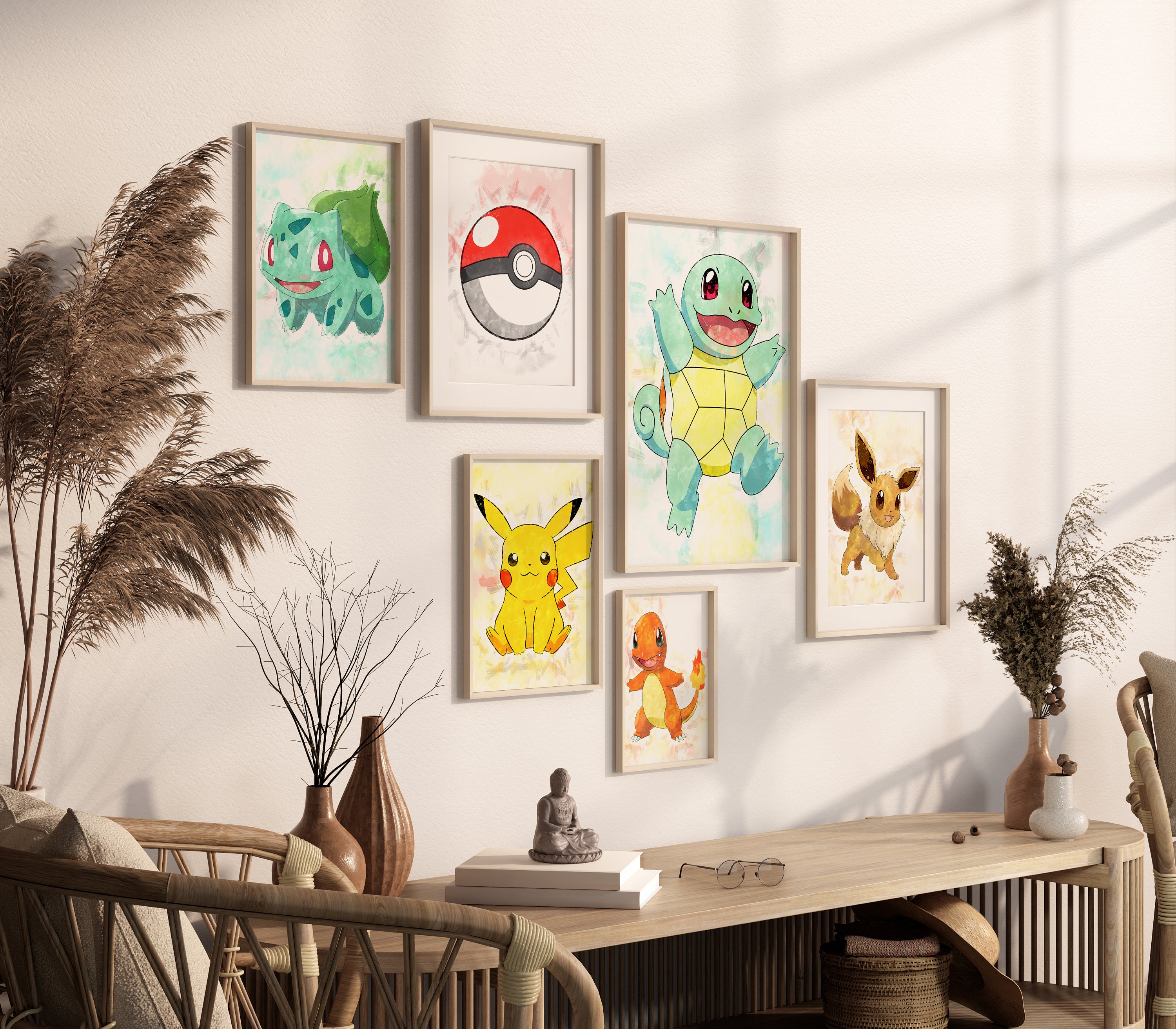 Pokemon Printable Set of 6 Pokemon Watercolor Art Pokemon - Etsy Ireland