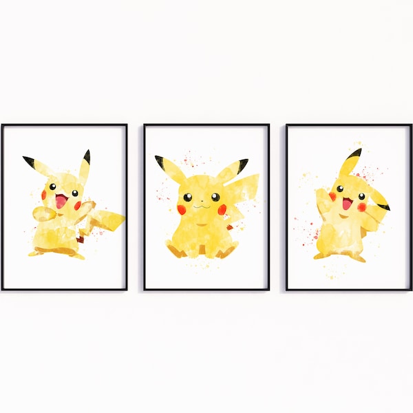 Pikachu Print - Etsy