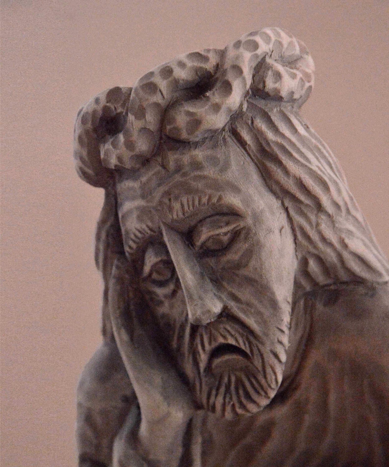 Hand Carved Linden Wood Pensive Christ Sculpture - Etsy