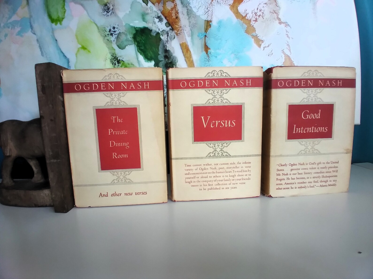 Set of 3 Ogden Nash Literary Comedian Poetry Humor Books Vintage Red ...