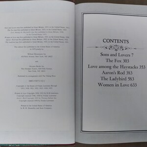 D. H. Lawrence Sons and Lovers, the Fox, Love Among, the Haystacks ...