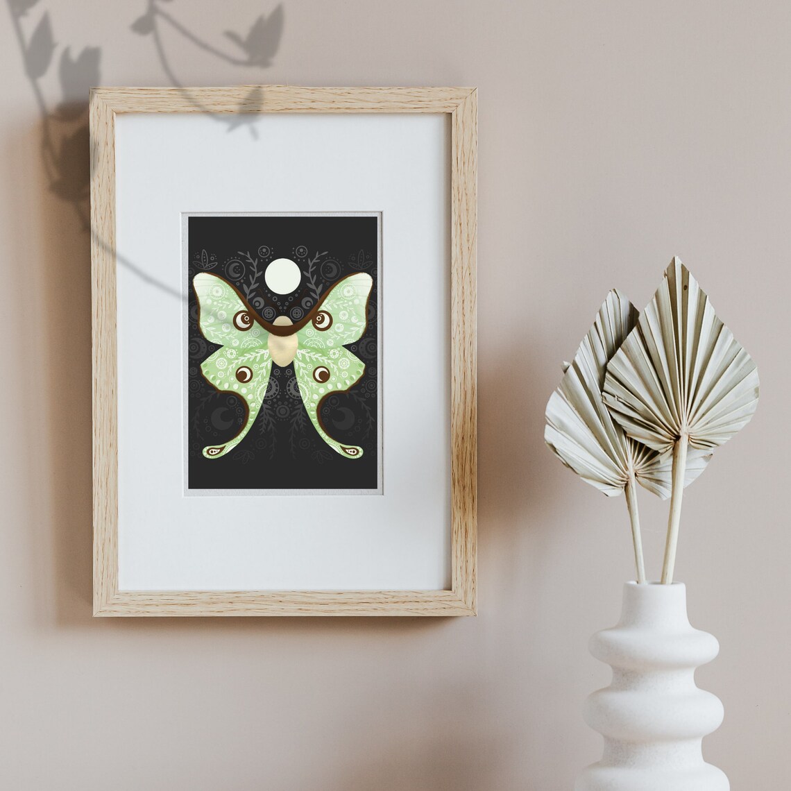 Luna Moth, American Moon Moth, Printable Wall Art, Nature Painting ...