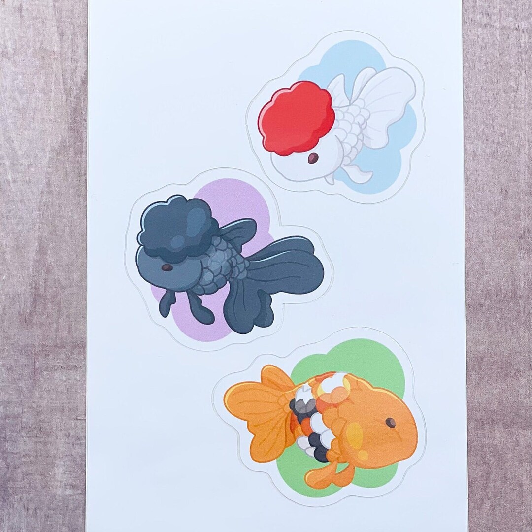 Cute Lil' Goldfish Vinyl Sticker/decals Set - Etsy