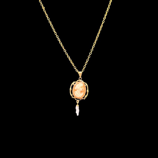 Vintage 10k Cameo Pendant - Etsy