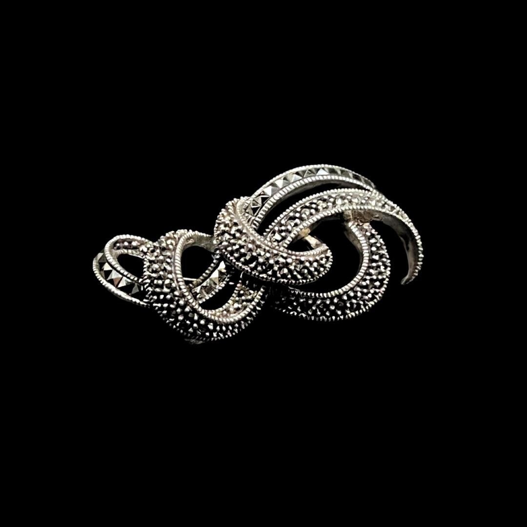 Vintage Judith Jack Brooch With Marcasites in Sterling Silver - Etsy
