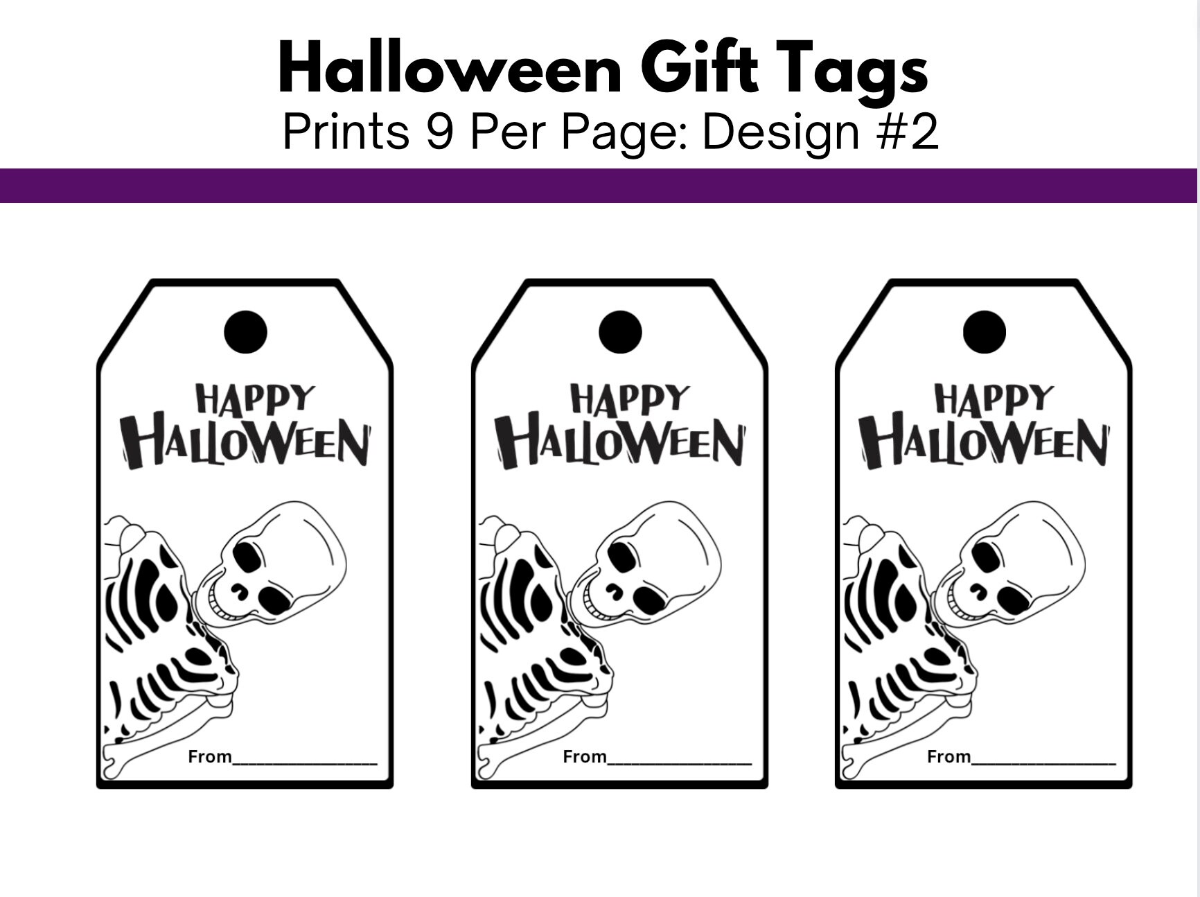 Halloween Printable Gift Tag Classroom Giveaway Bundle of 3 Designs - Etsy